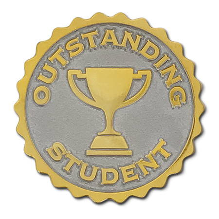 Outstanding Student Badge by School Badges UK