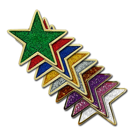 Glitter Star Badge by School Badges UK