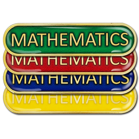 Mathematics Bar Badge by School Badges UK