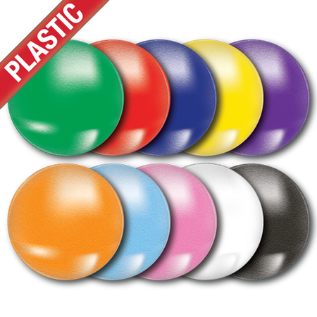 'Plain' Plastic Button Badge (Pack of 25) by School Badges UK