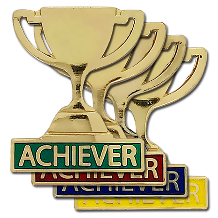 Achiever Trophy Badge by School Badges UK