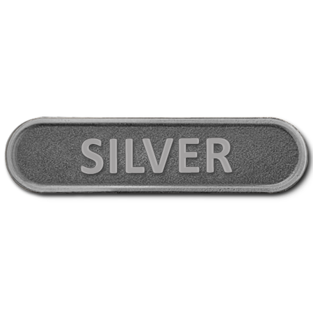 Silver Metal Bar Badge by School Badges UK
